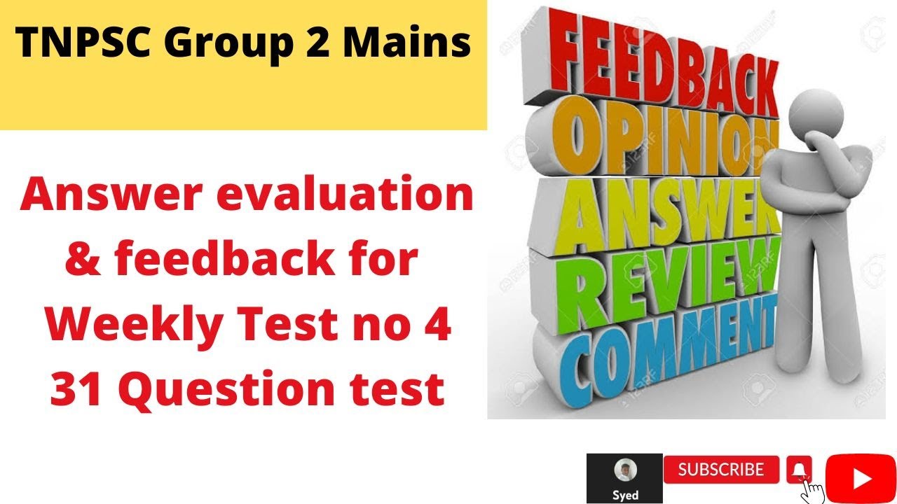 Group 2 mains|Weekly Test 04 evaluation and feedback details|Make use ...