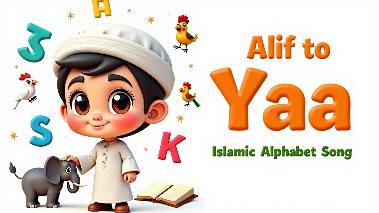 Alif to Yaa 🌈 Islamic Arabic Alphabet Song for Kids | Learn Islam with ...