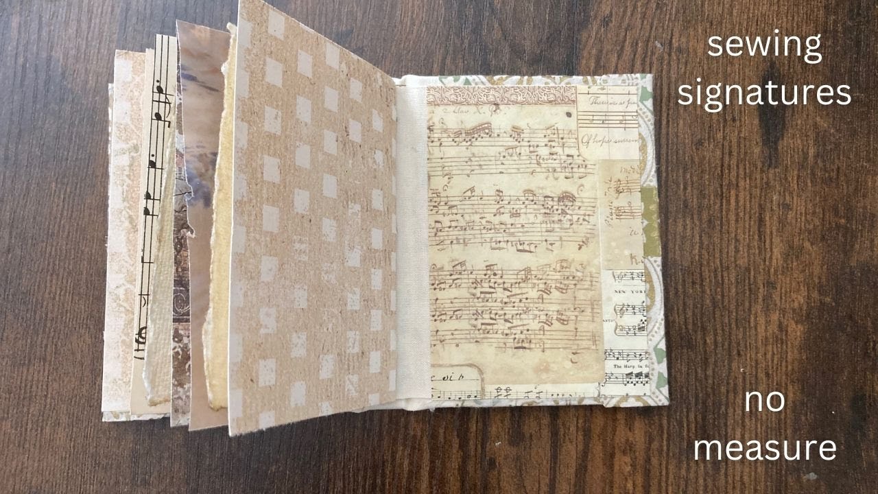 How to Sew Signatures into a Reused Book Cover WITHOUT Measuring (Easy ...