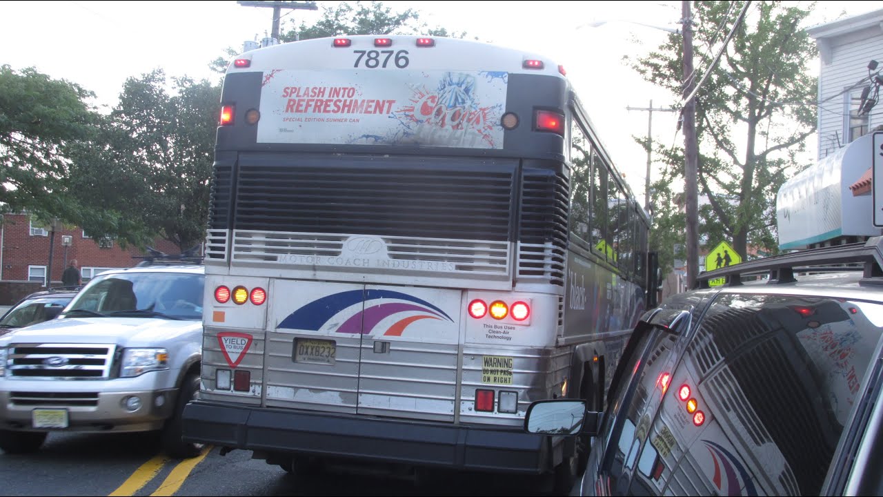 NJT MCI D4000 #7876 on the 165 to Westwood (Inside) in HD - YouTube