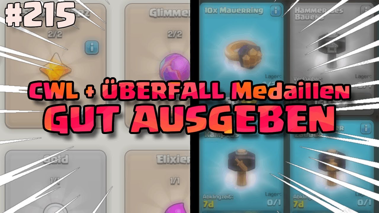 CLASH OF CLANS: So gibst DU DEINE RAID/CWL MEDALS AM BESTEN AUS ...