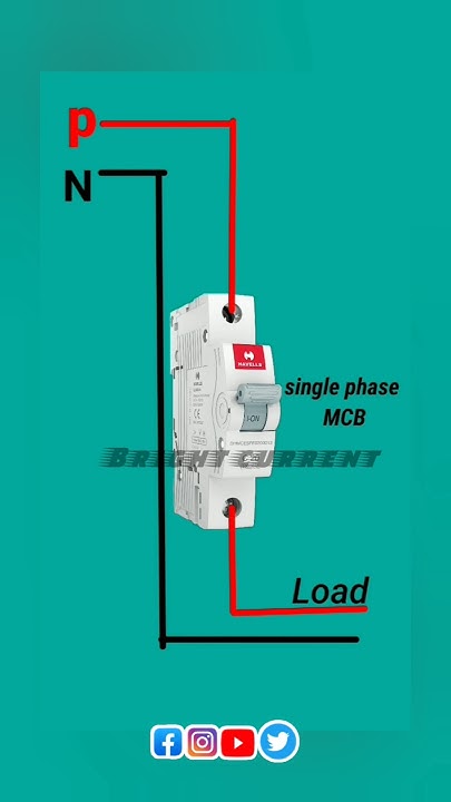 single phase MCB connection #electrical #electricalwork #electricity ...