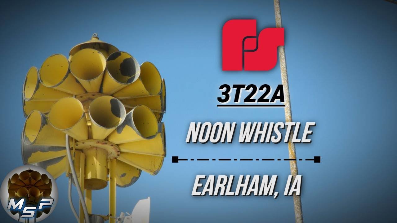 Federal Signal 3T22A Daily Siren Test | Noon Whistle | Earlham, IA ...
