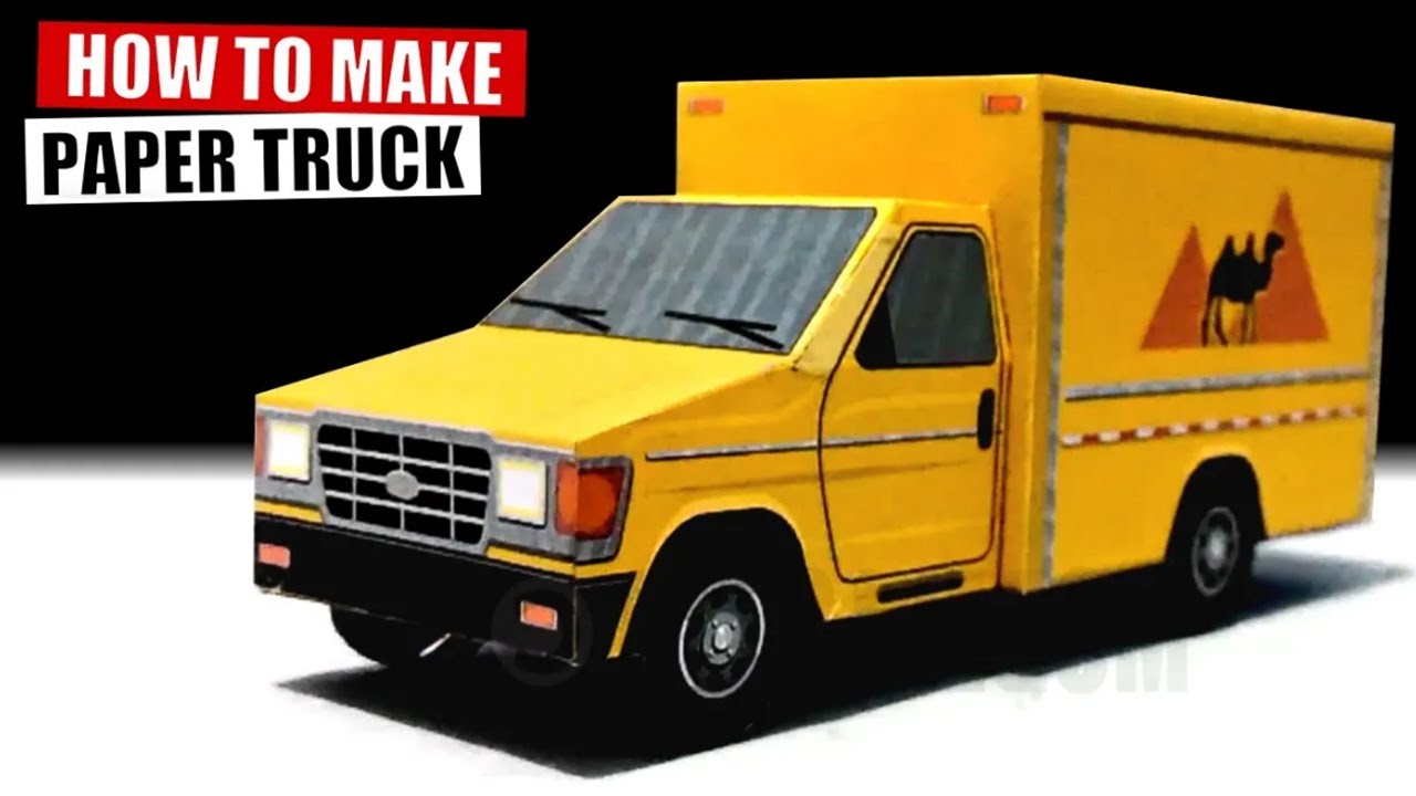 How to make a medium class paper truck, homemade model, papercraft ...