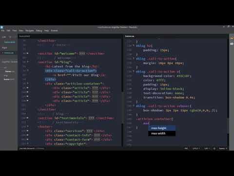 CSS code for the Blog section ( Home page - Create a website from scratch - My Garden - Part 6)