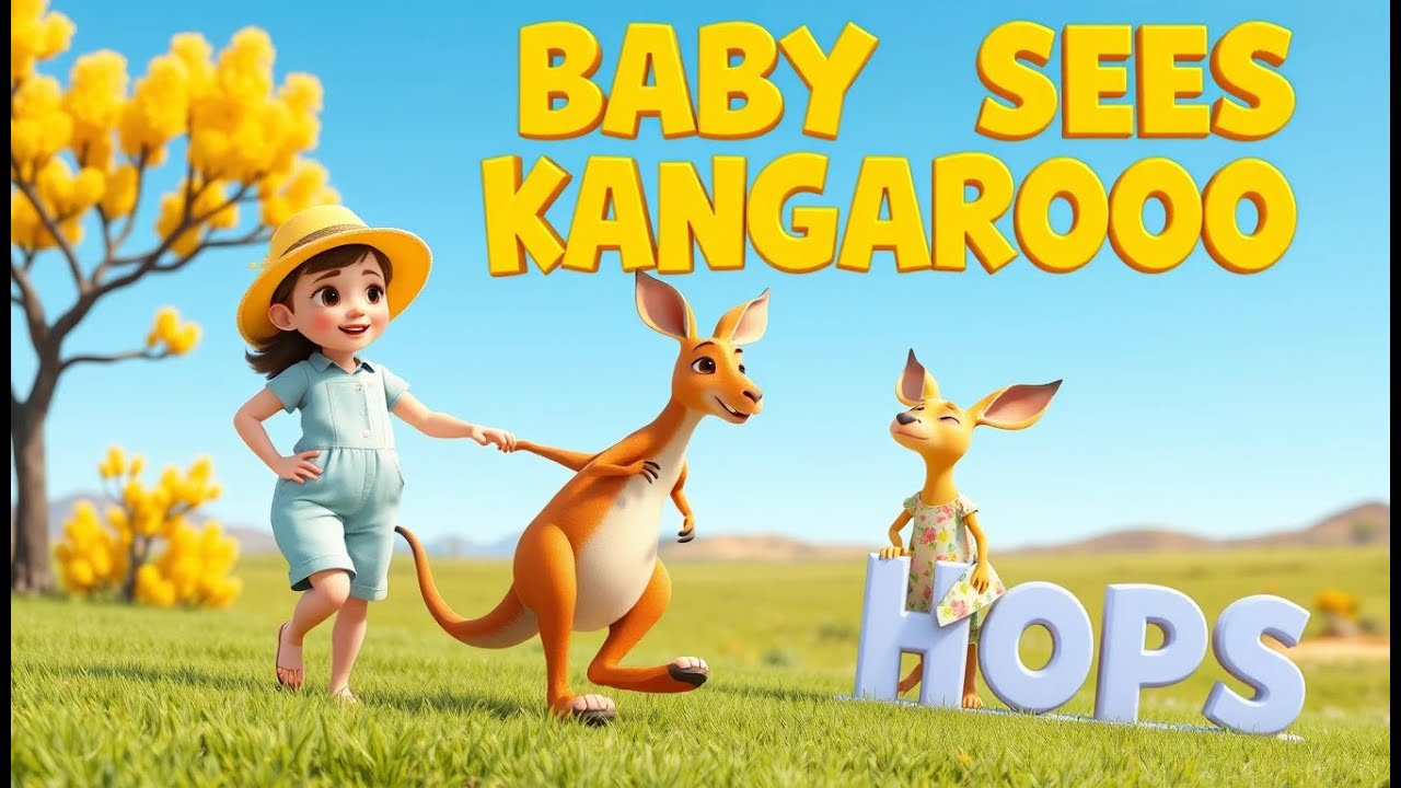 TOON BABY SEES KANGAROO HOP Learning Song | FUN NURSERY KIDS SONG - YouTube