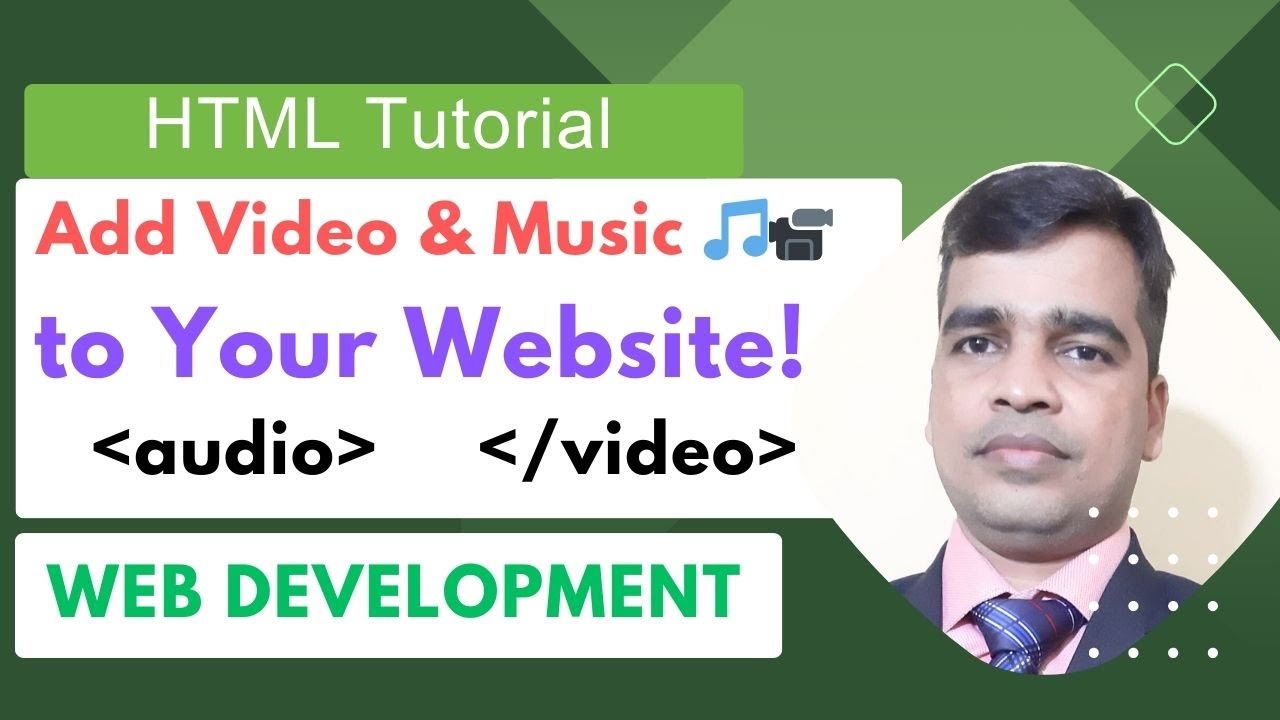 How to Add Video and Music to Your Website | HTML for Beginners to ...