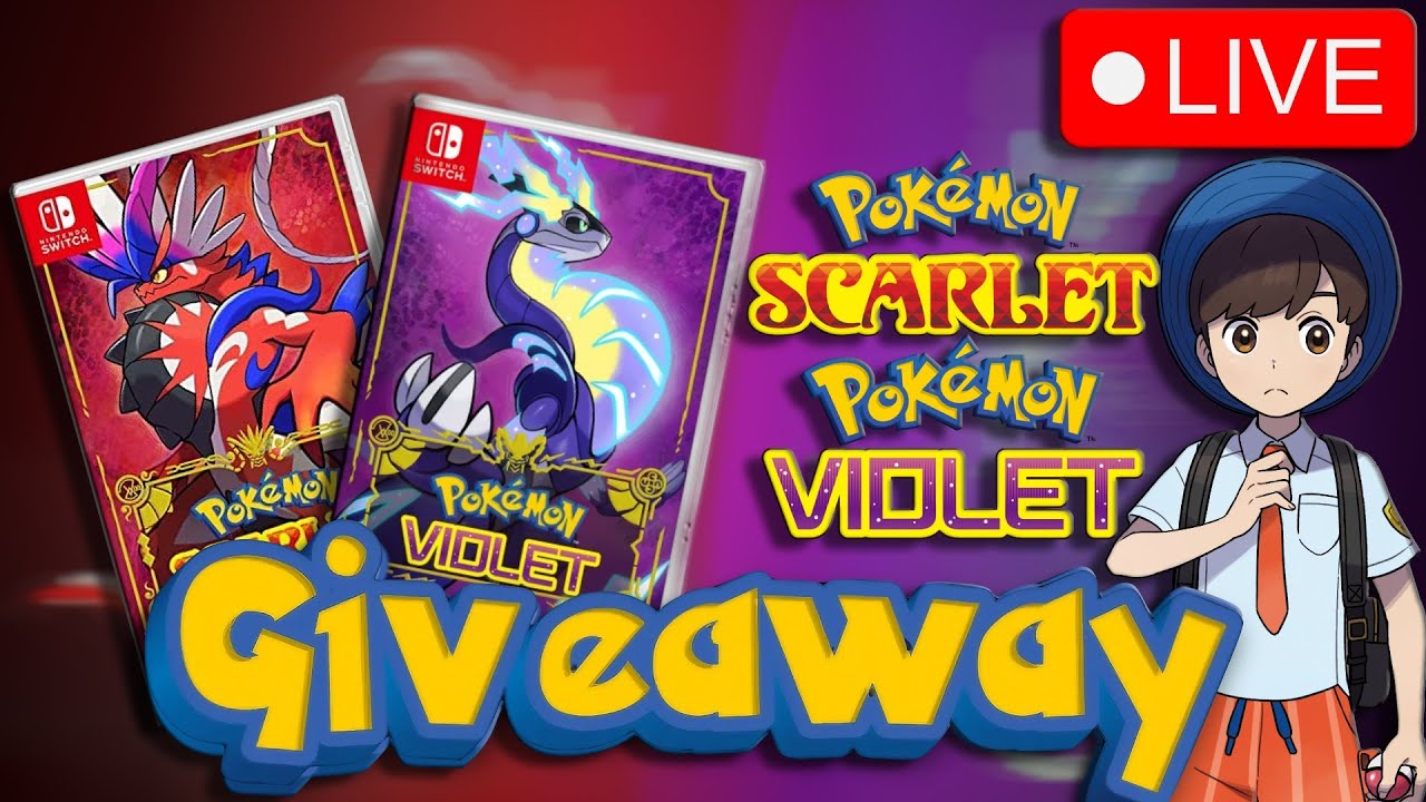 Pokemon Violet and Scarlet giveaway!! | LIVE 🔴Pokémon Scarlet Pokémon ...