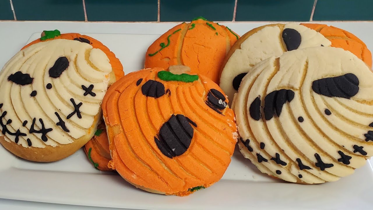 Conchas de Halloween / Halloween decorated Conchas - YouTube
