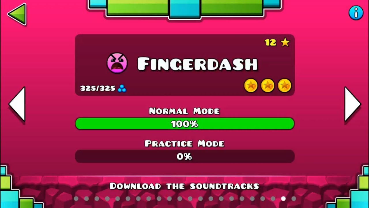 Geometry Dash [Fingerdash] 100% complete [All coin] - [GD]-Silver_YT ...