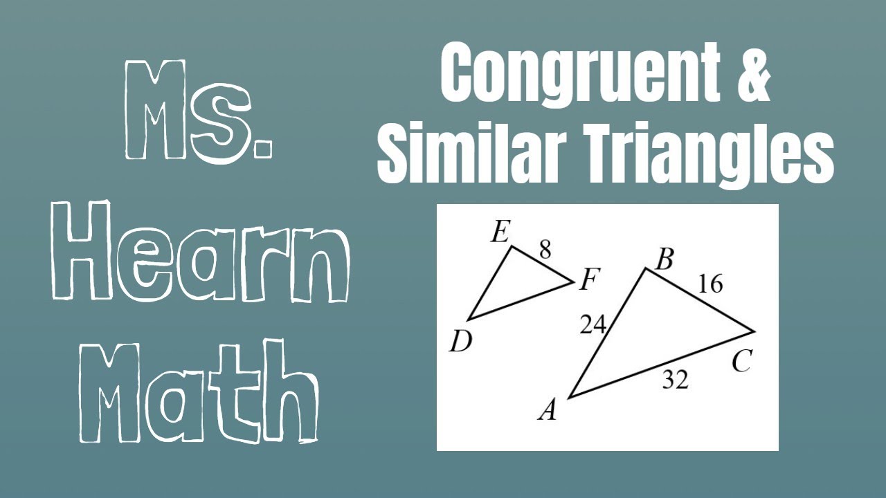 Geometry Part 13 Congruent Triangles, and Similar Triangles - YouTube
