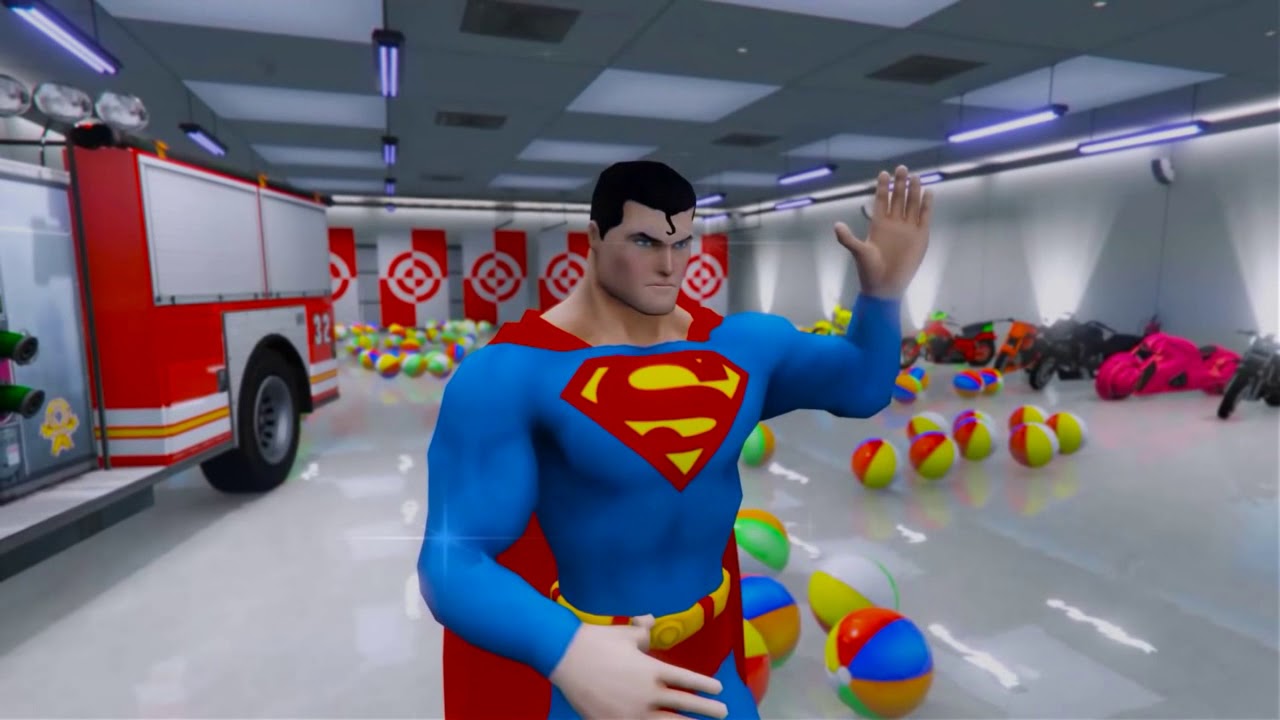 SUPERMAN MOTORCYCLES Garage colors for babies - YouTube