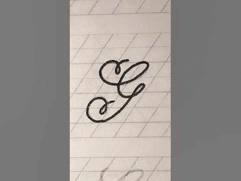 how to write G With English cursive handwriting #cursive # ...