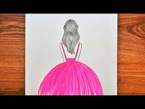 MODA TASARIM / Kolay Elbise Çizimleri / Karakalem Dersleri