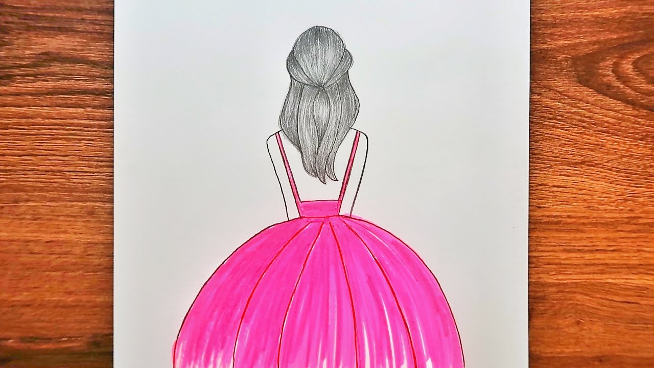 MODA TASARIM / Kolay Elbise Çizimleri / Karakalem Dersleri - YouTube