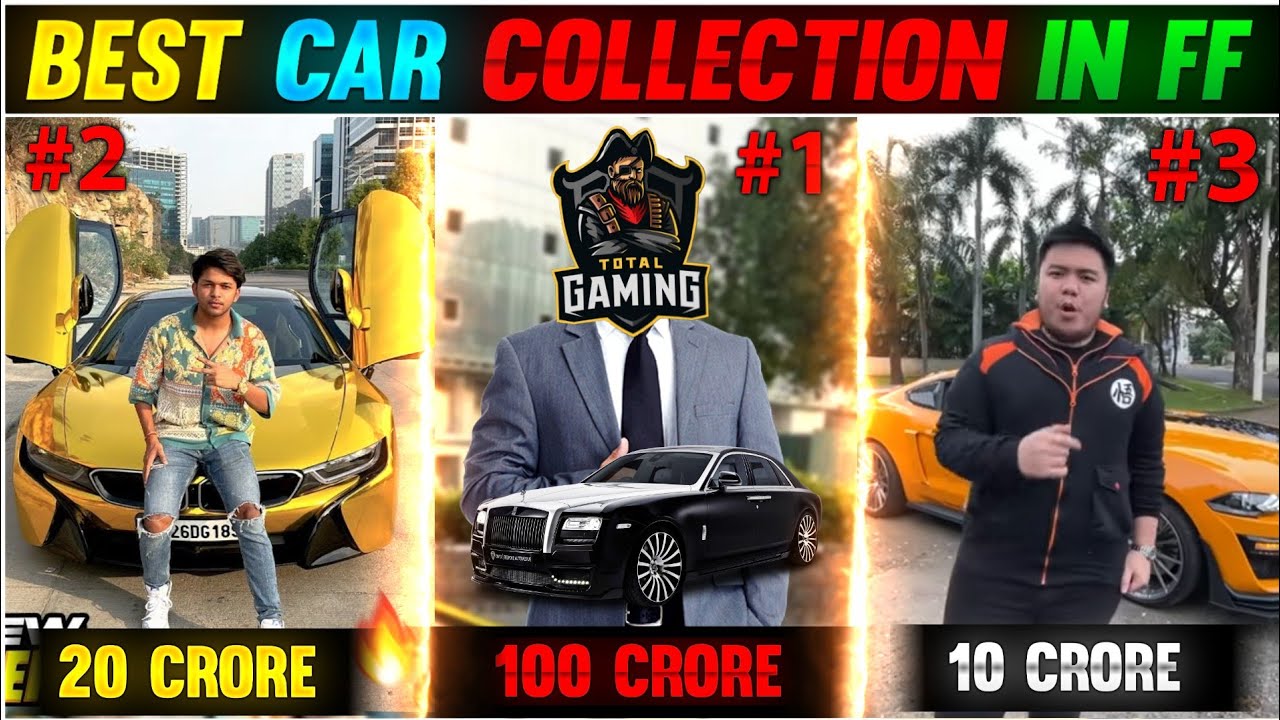 BEST CAR COLLECTION OF FF YOUTUBER 😱😍 - YouTube