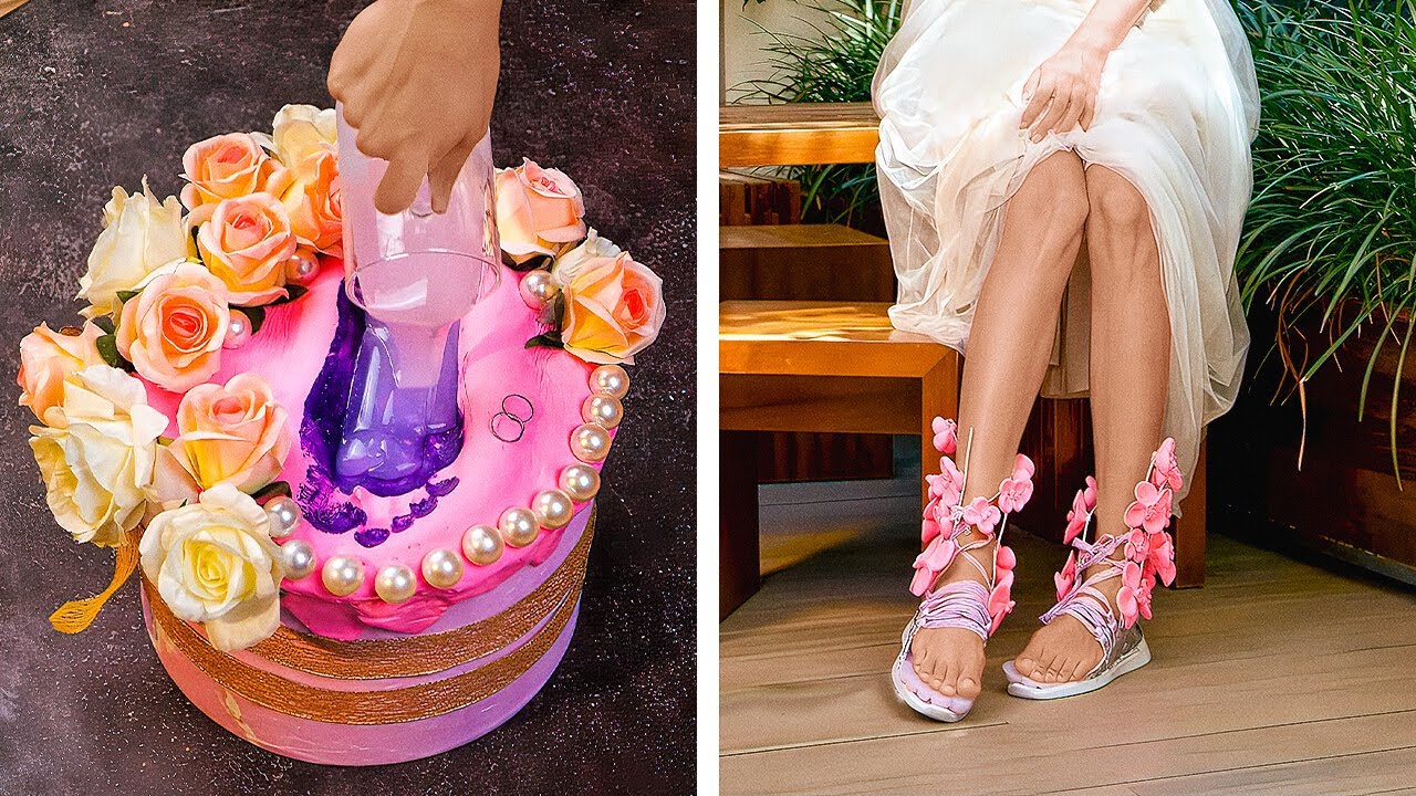 DIY Wedding Dress And Shoes For a Stylish Bride - YouTube