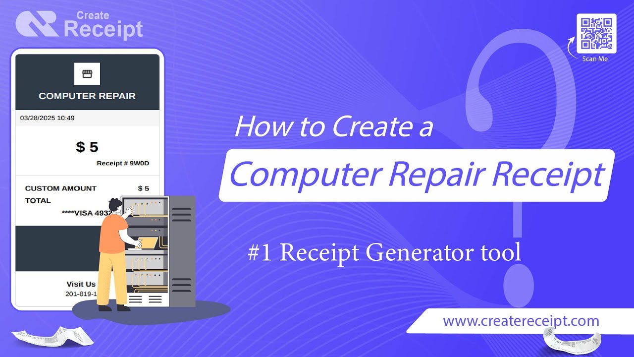 How to Cerate a Computer Repair Receipt Online | Quick & Professional 💻 ...
