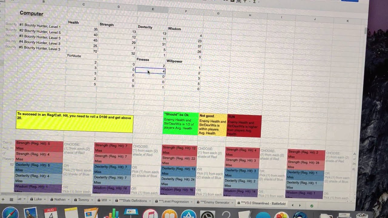 QuickStart Guide to using the RPG Spreadsheet - YouTube