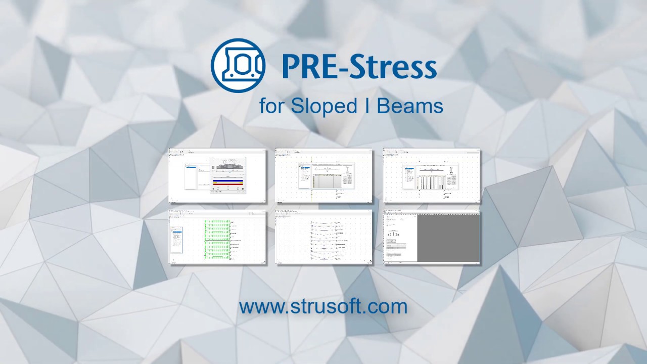 Sloped prestressed concrete beam design - PRE-Stress Software - YouTube
