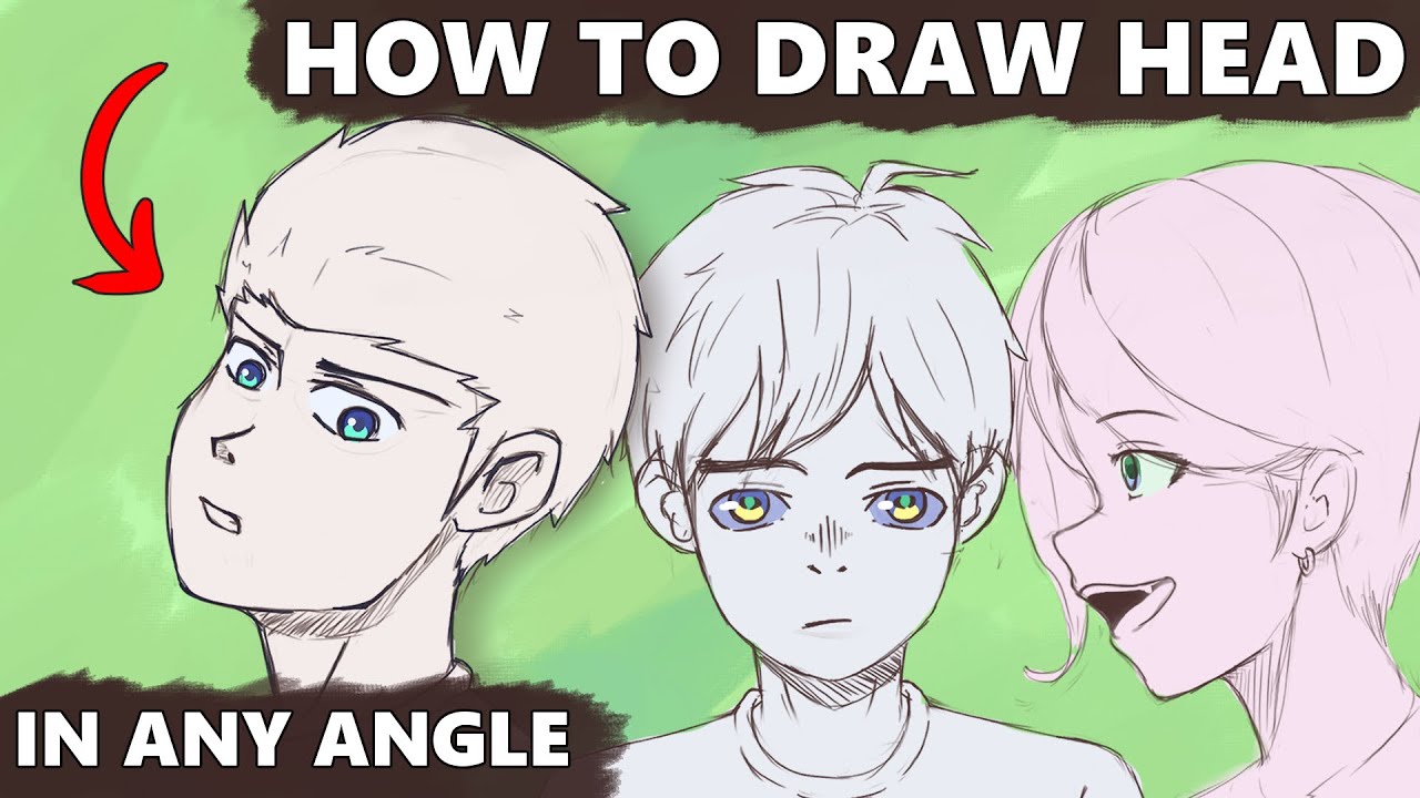 How To Draw A Head In Any Angle - YouTube