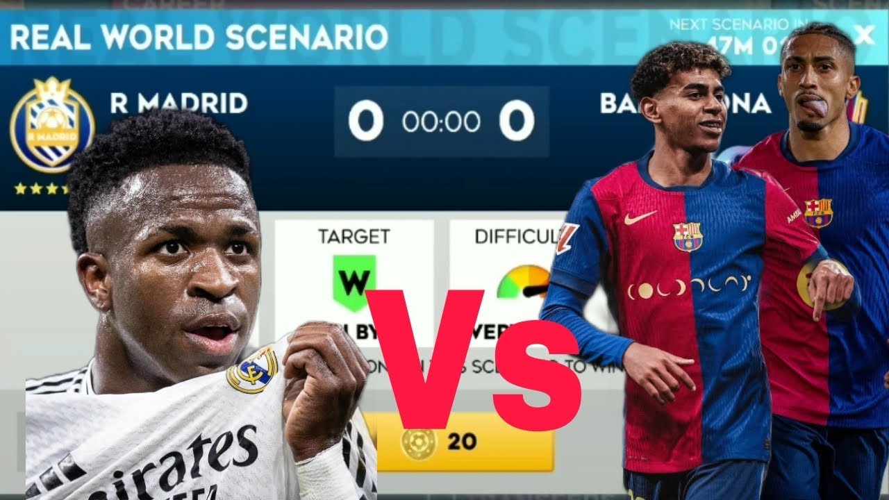 DLS-24 | BARCELONA Vs REAL MADRID 3-1 😱🇪🇸 FT :YAMAL, RAPHINA, VINIJR, MBAPPE, RODRYGO ...