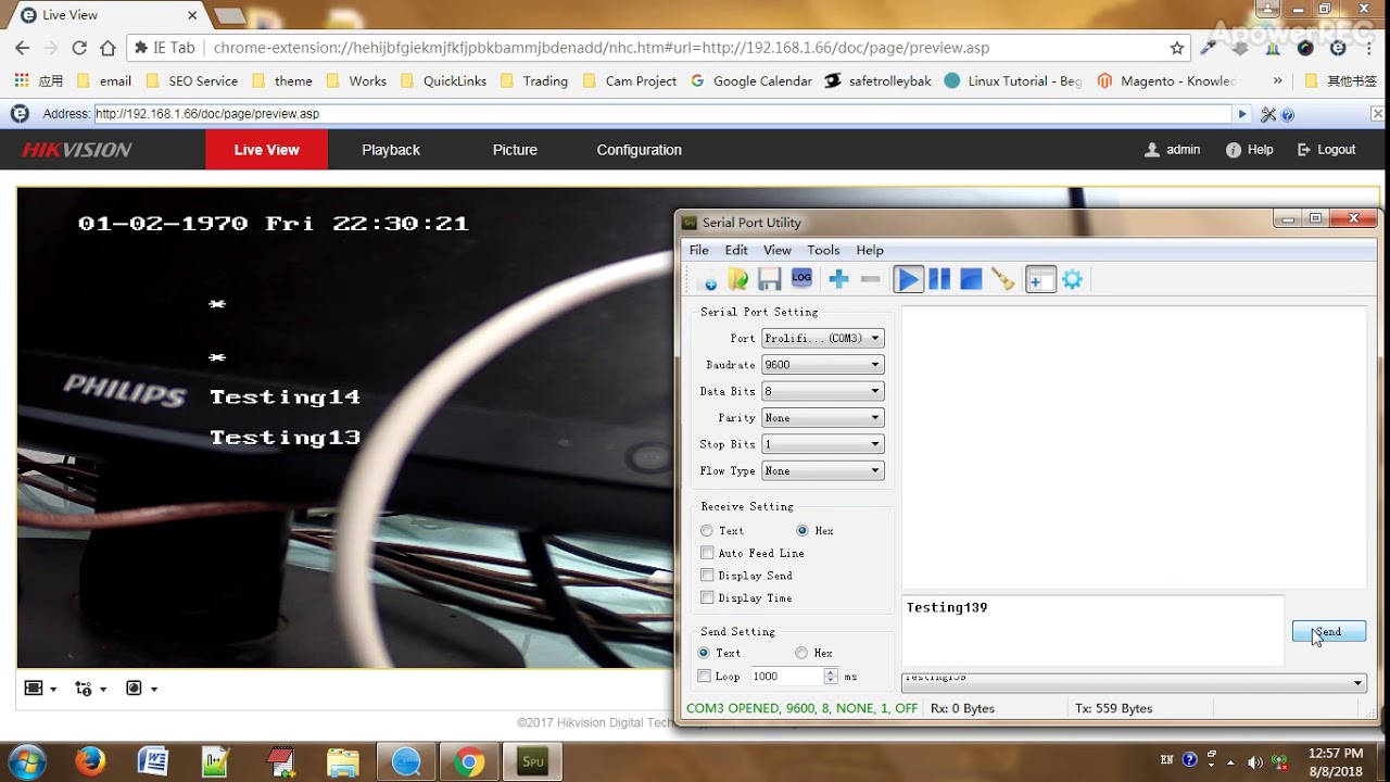 SafeTrolley Hikvision IP Camera Text Inserter - YouTube