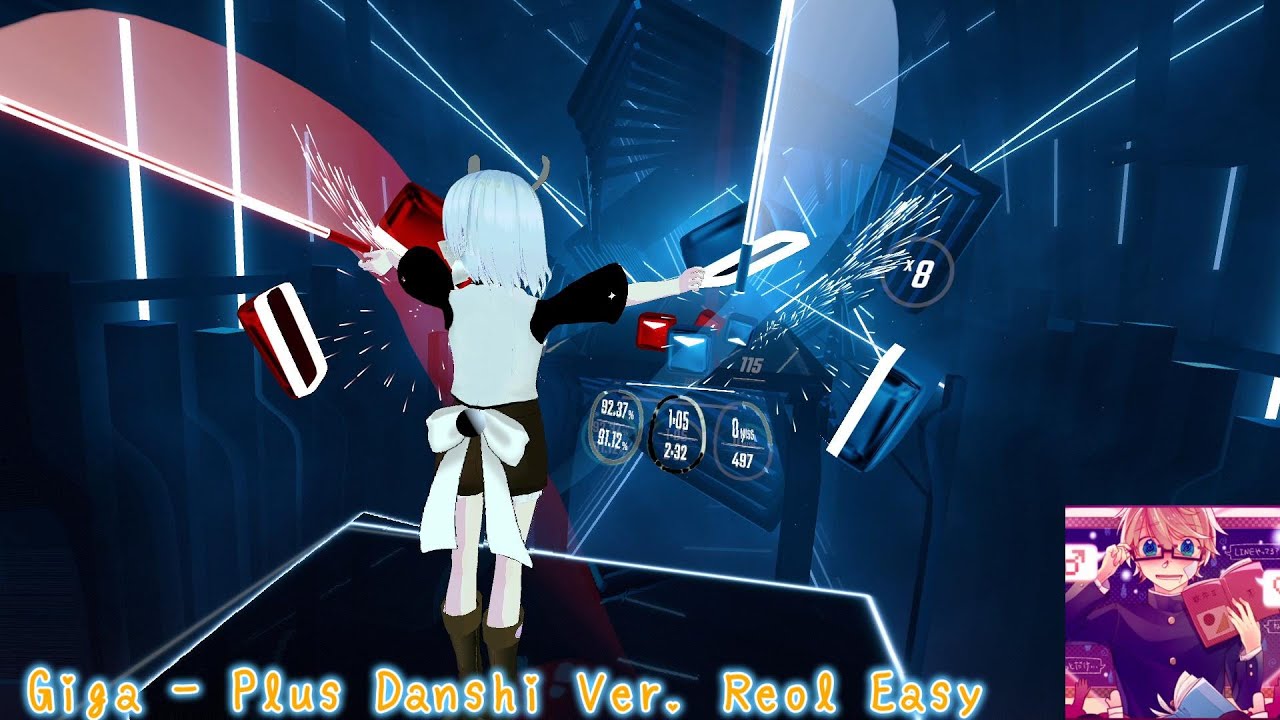 Plus Danshi Ver. Reol Easy #BeatSaber #ビートセイバー 初心者練習風景 - YouTube