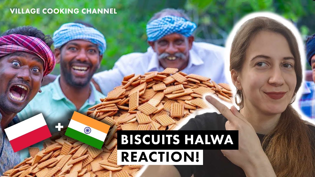 Polish Girl Tries to Understand Biscuit Halwa Magic | Village Cooking ...