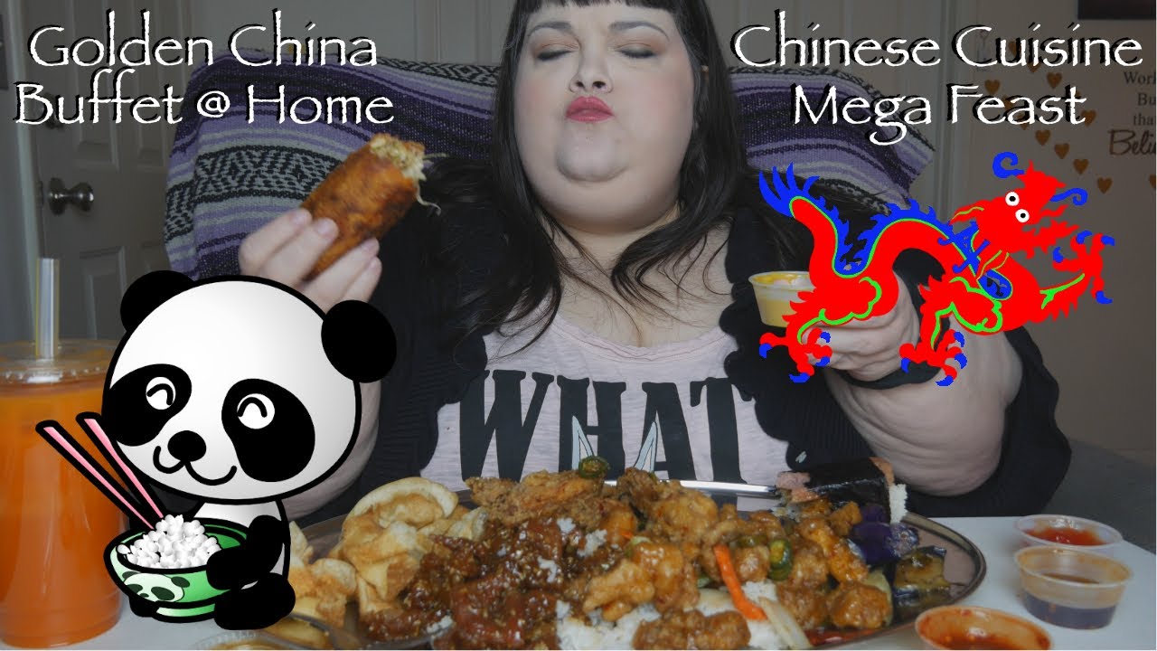 Golden China Chinese Cuisine Mega Feast Buffet at Home Mukbang - YouTube