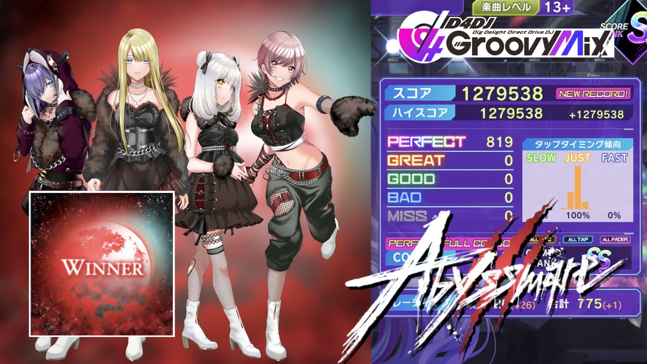 【D4DJ グルミク】WINNER (EX13+/PFC/手元) Abyssmare【高音質 Groovy Mix】 - YouTube