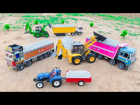 Jcb tractor video | JCB 4*4 5CX fully loading white muram Tata truck 2518 | jcb cartoon | tractor