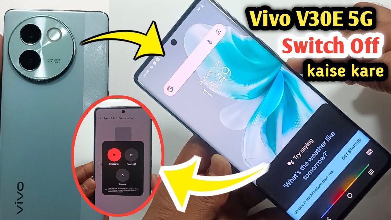 How To Power Off vivo V30e 5G | Vivo V30e 5G Switch Off | Vivo V2339 ...