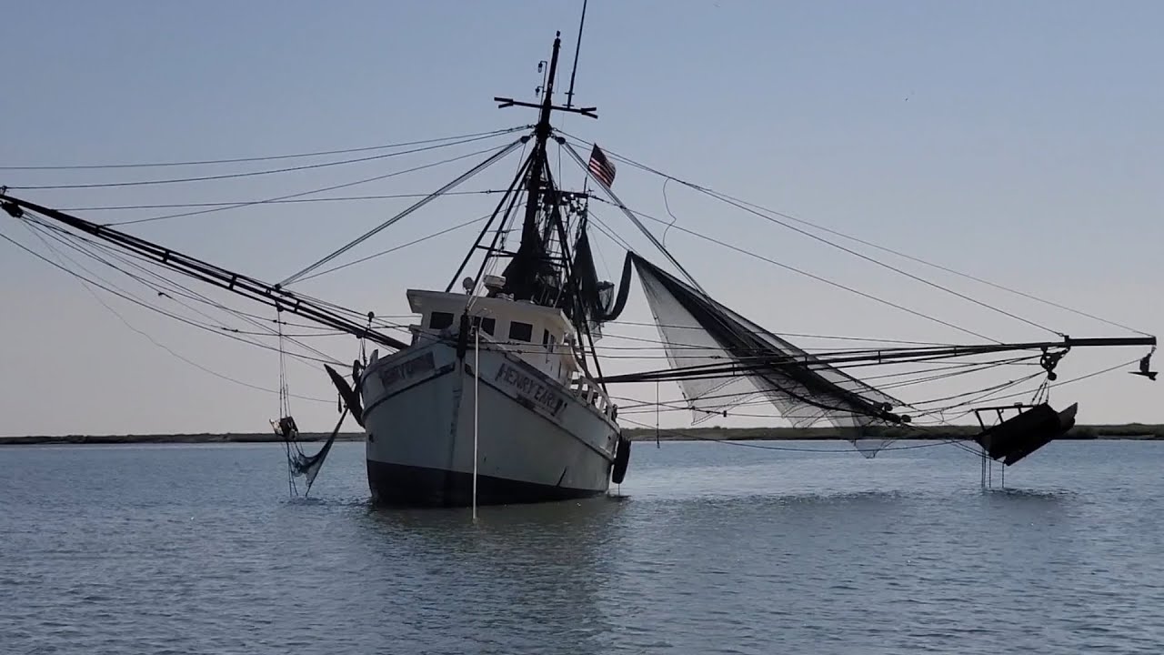 Shrimp boat stuck on the sandbar and we were glad we could help the ...