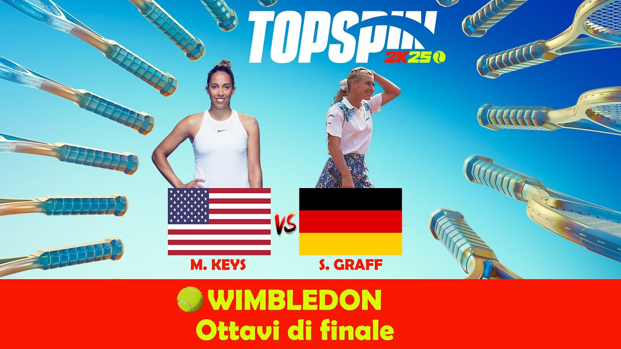 TOP SPIN 2K - TORNEO WIMBLEDON - Madison Keys (STATI UNITI) vs Steffi ...