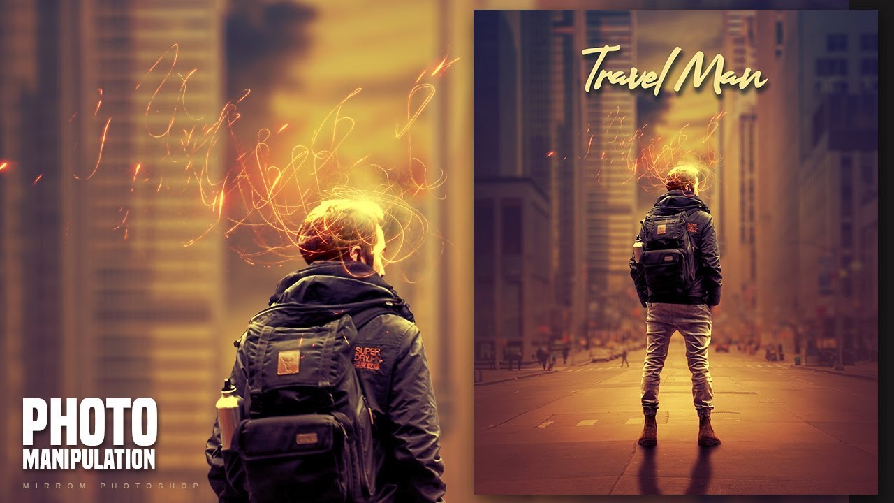 Create a Fantasy Travel Man Photo Manipulation in Photoshop - YouTube