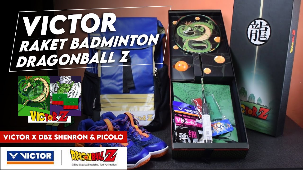 VICTOR x DRAGONBALL Z SHENRON Raket Badminton & PICOLO Wristband ...