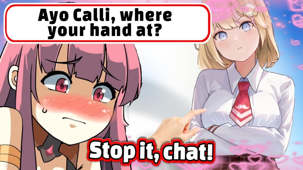 Chat Noticed Suspicious Placement of Calli's Hand... 【HoloMyth ...