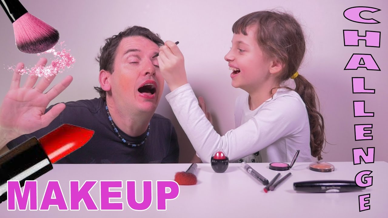 INCROYABLE MAKEUP CHALLENGE • Le Papa maquillé par sa fille de 9 ans - Studio Bubble Tea ...