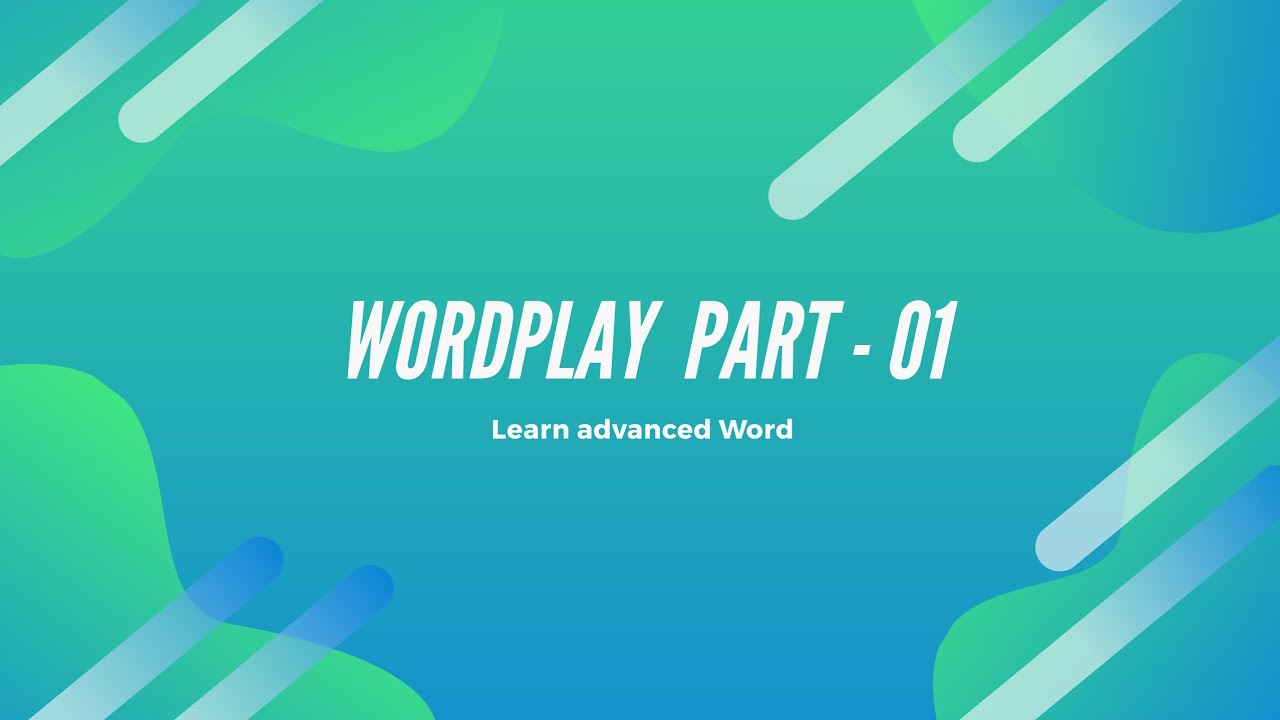 Wordplay Part-1 || English Vocabulary|| DEG - YouTube