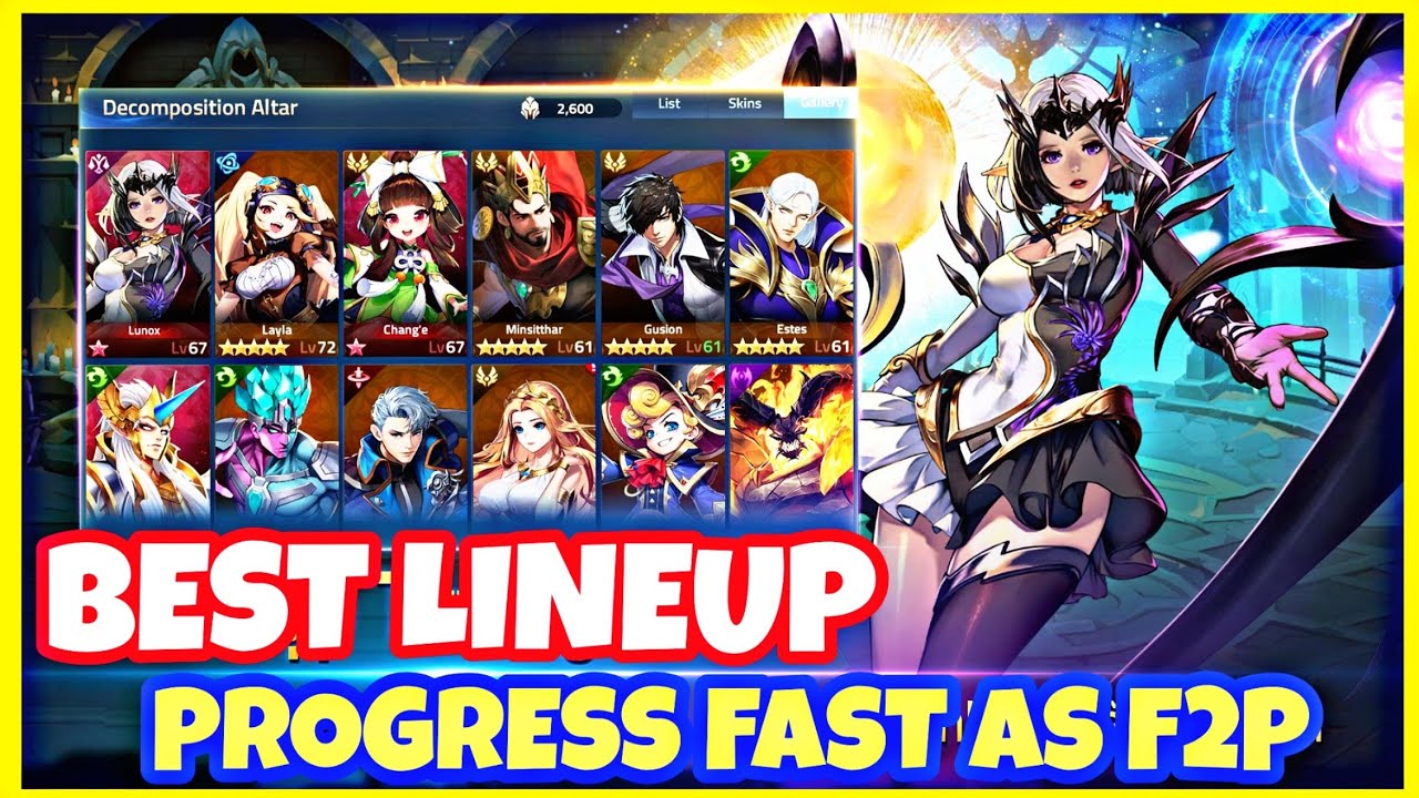 BEST F2P LINEUP EARLY and MIDGAME | Mobile Legends Adventure - YouTube