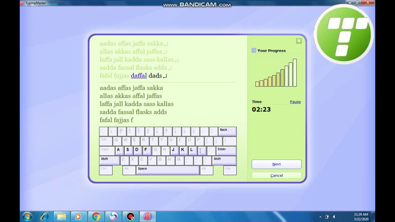 Typing Master Topic no 4 ? 31 WPM - YouTube