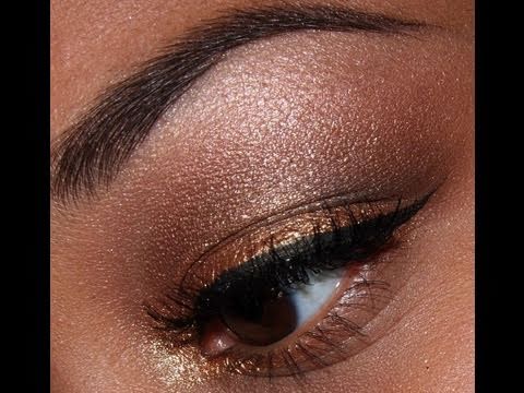 Super Simple Golden Eyes Tutorial!!! - YouTube