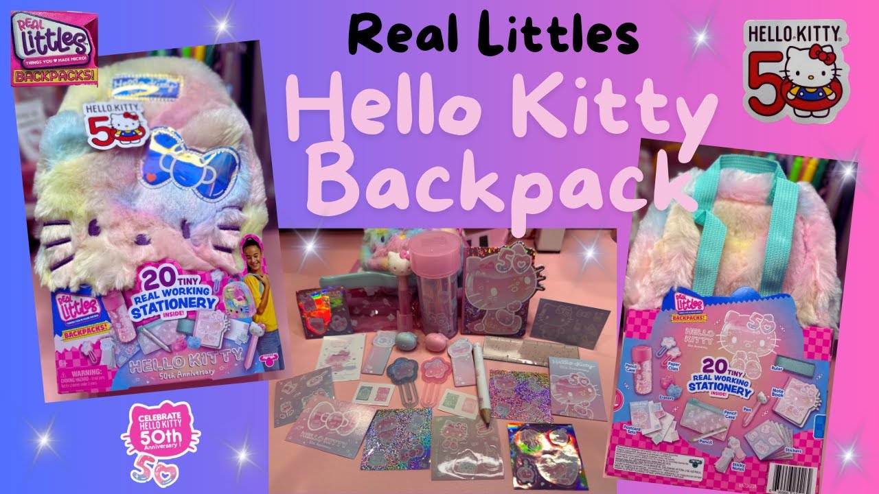 Hello Kitty 50th Anniversary Real Littles Backpack - YouTube