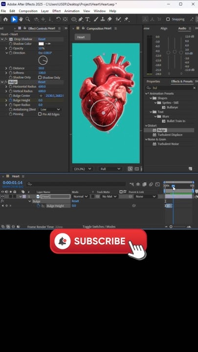 Easy Heartbeat Animation in 60 seconds | After Effects | #shorts #aftereffectstutorial # ...