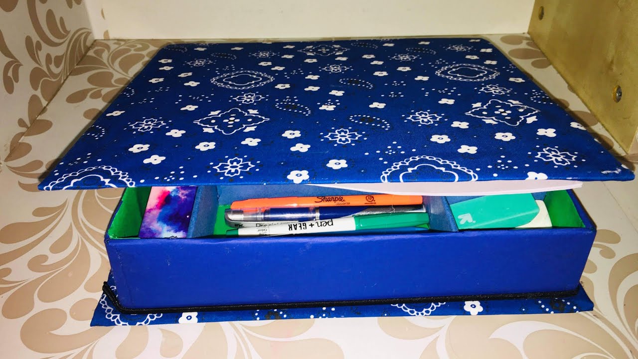 Old binder reuse idea/desk organizer for school - YouTube