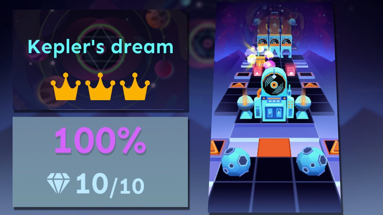 Rolling Sky Level 48 Kepler's Dream 100% Clear - All Gems & Crowns ...