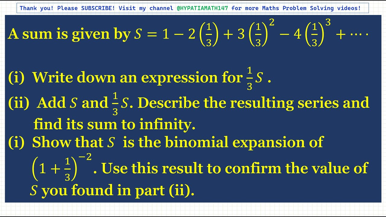 Binomial Expansion With Negative Power Sum To Infinity Geometric binomial-expansion-with-negative-power-sum-to-infinity-geometric