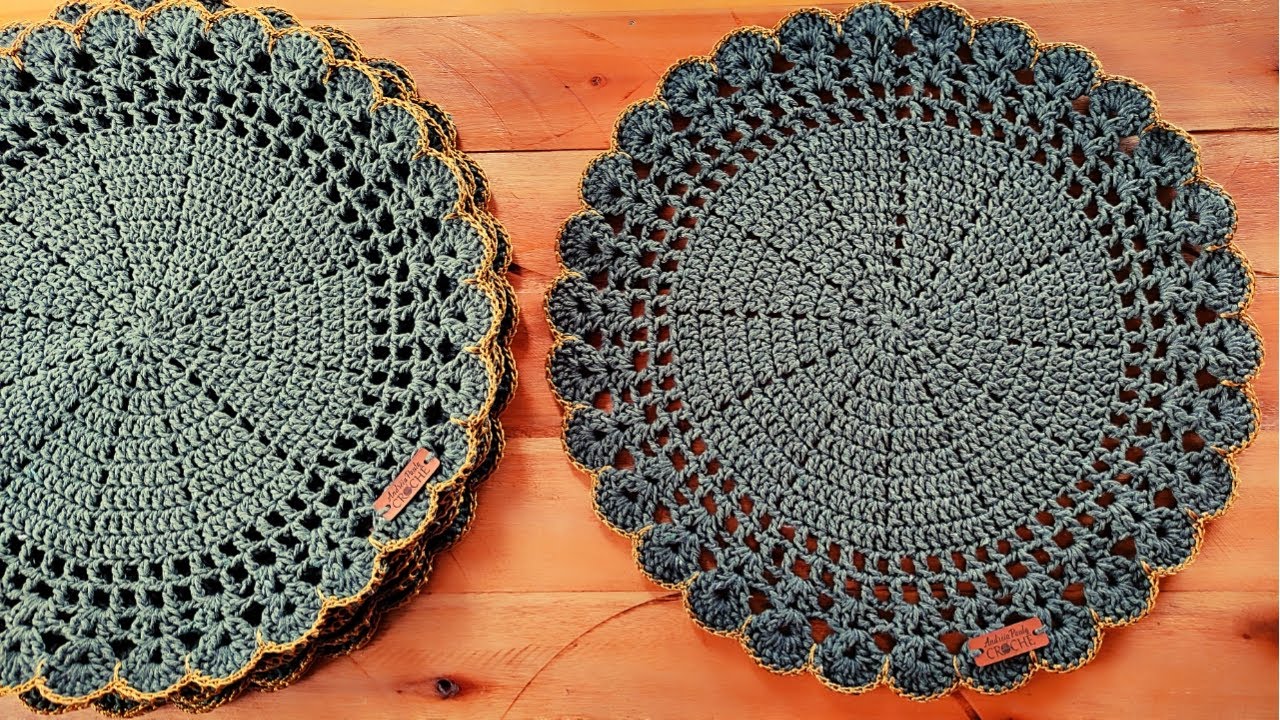 SOUSPLAT EM CROCHÊ VERDE MILITAR SIMPLES E FÁCIL / AMERICANO DE CROCHÊ - YouTube