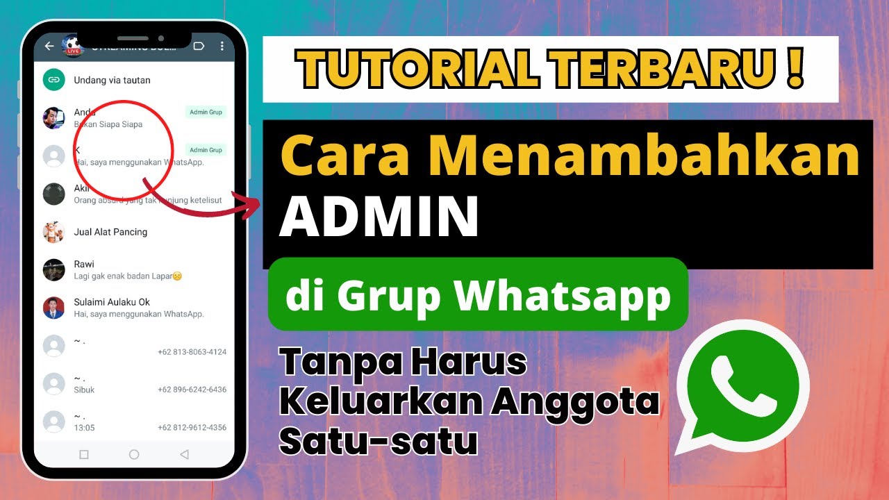 Cara Menambahkan Admin di Grup Whatsapp 2023 - YouTube